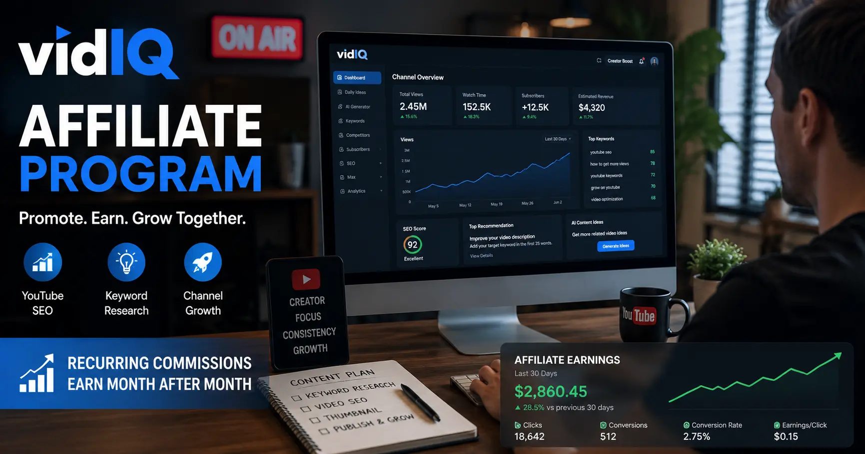 vidIQ Affiliate Program 2026: Powerful Review